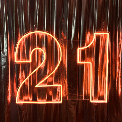 Neon Sign - 21 | Feel Good Events Melbourne