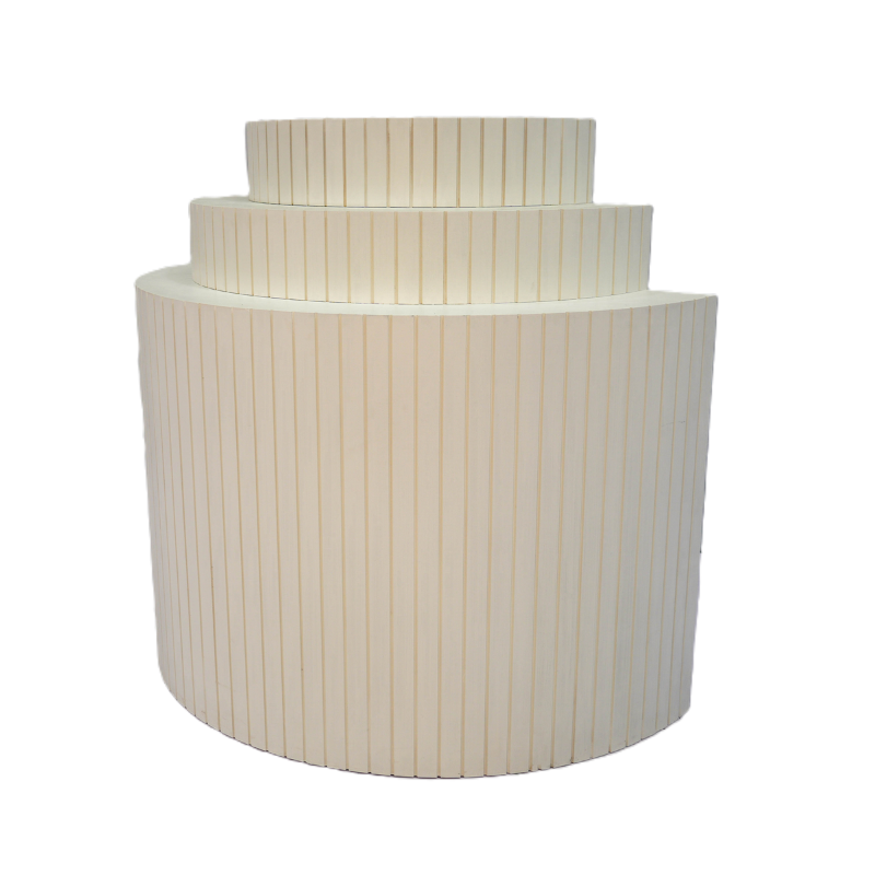 White Three Tier Textured Table Hire Melbourne | Feel Good Events