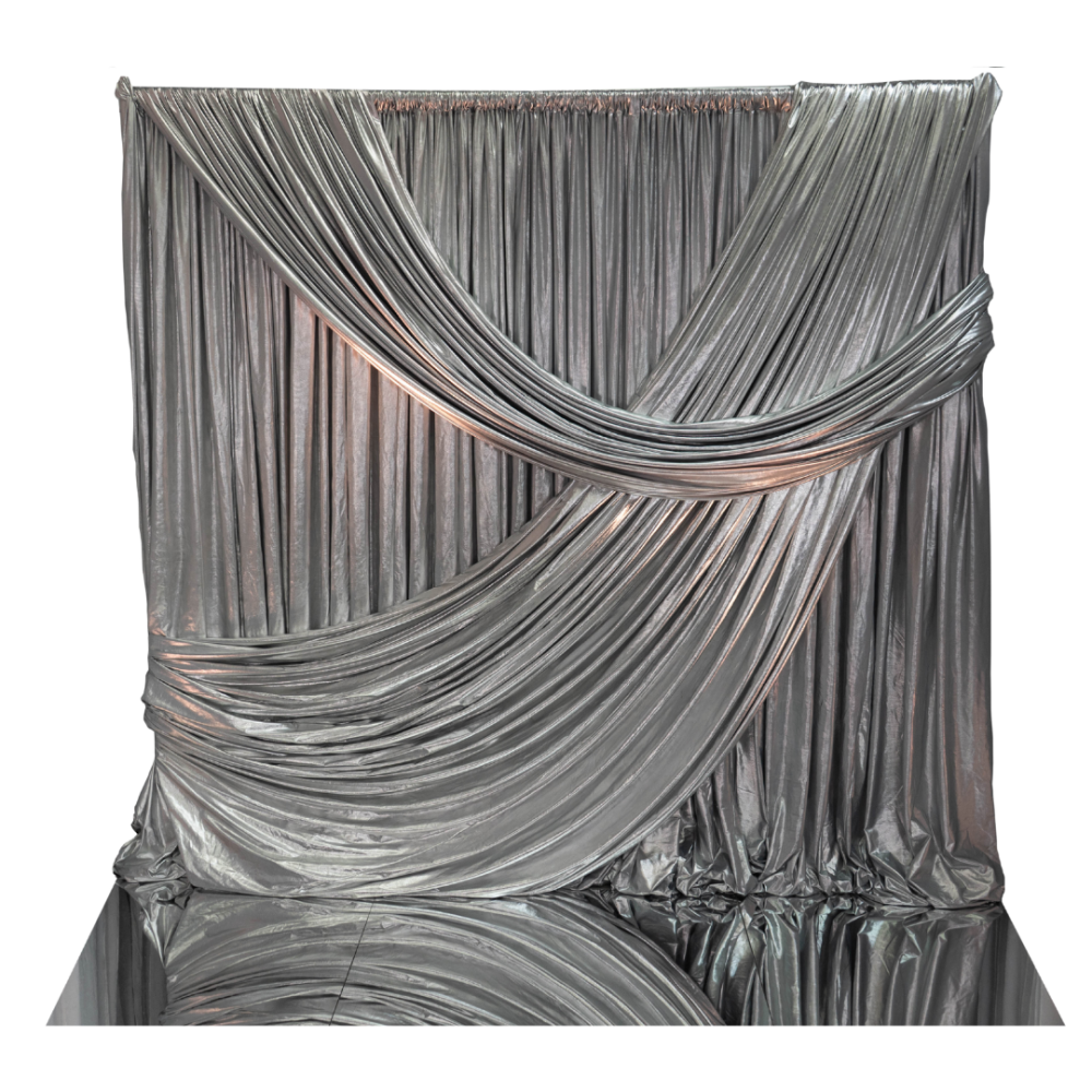 Scalloped Metallic Drape Hire Melbourne | Feel Good Events